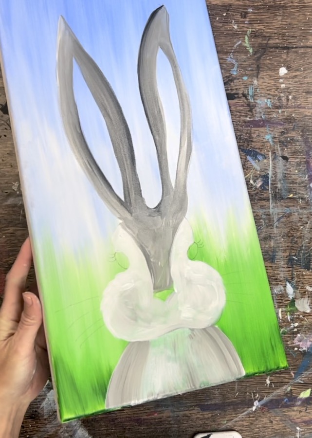 Rabbit Painting - Online Acrylic Tutorial For Beginners