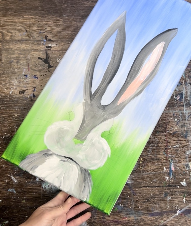 Rabbit Painting - Online Acrylic Tutorial For Beginners