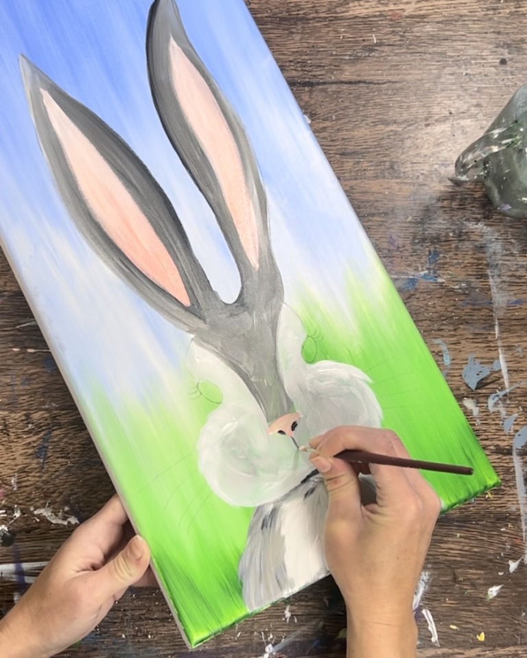 Rabbit Painting - Online Acrylic Tutorial For Beginners