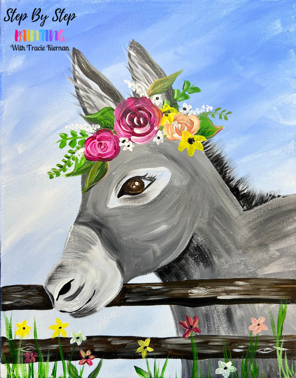 Spring Donkey - Bonus Tutorial - Tracie Kiernan - Step By Step Painting