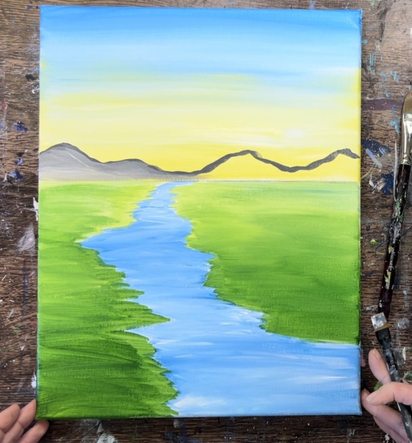Landscape Painting Tutorial - Online Painting For Beginners