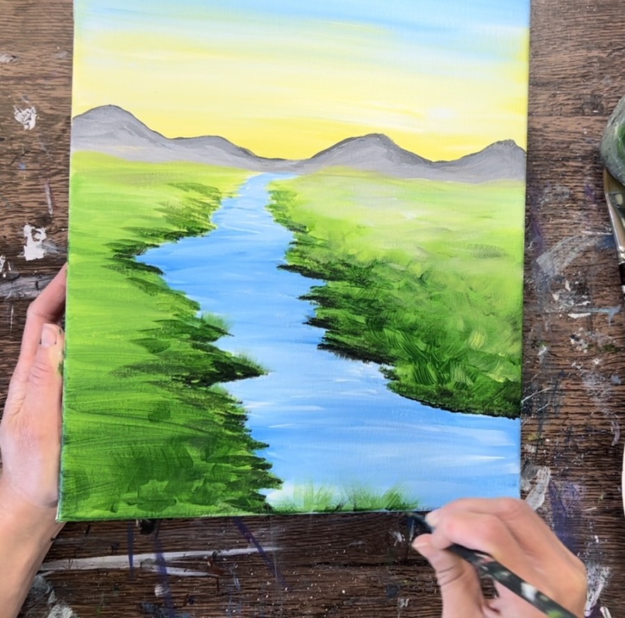 Landscape Painting Tutorial - Online Painting For Beginners