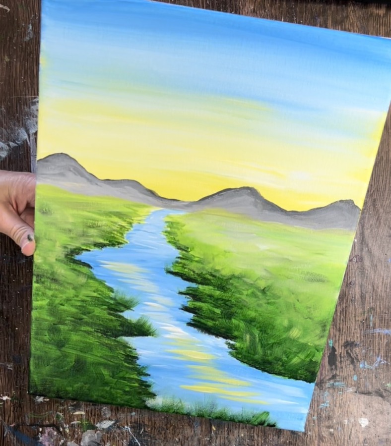 Landscape Painting Tutorial - Online Painting For Beginners