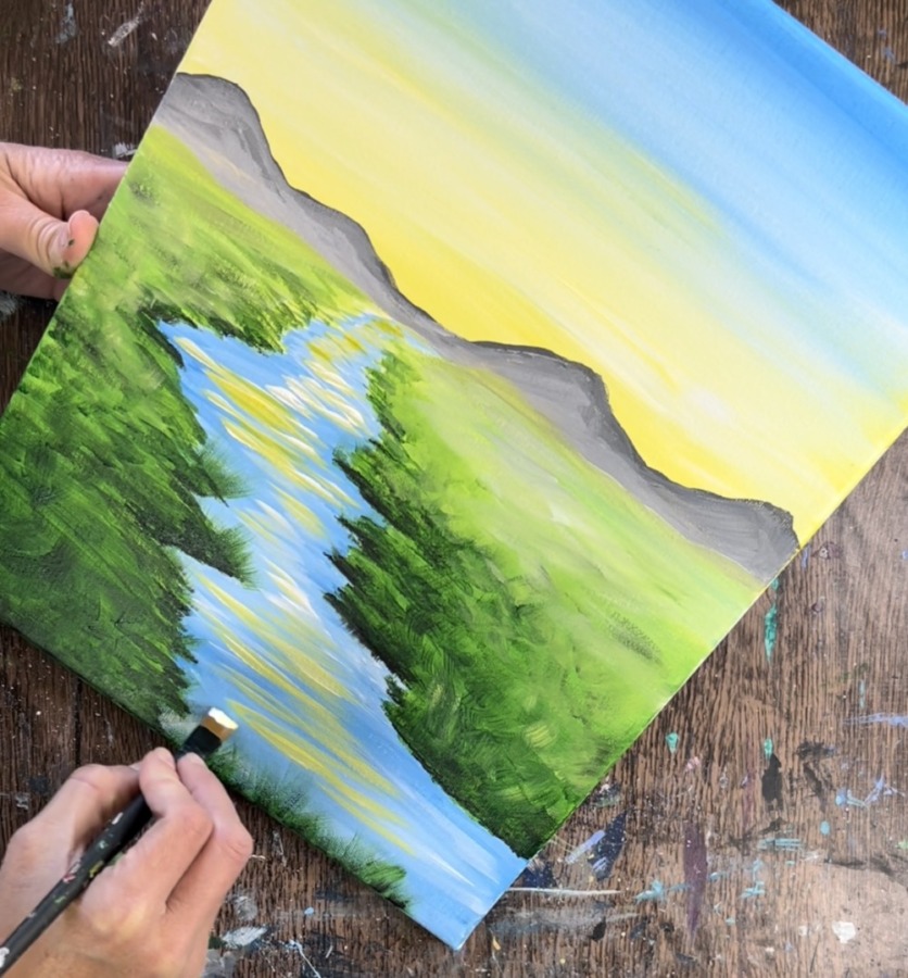 Landscape Painting Tutorial - Online Painting For Beginners