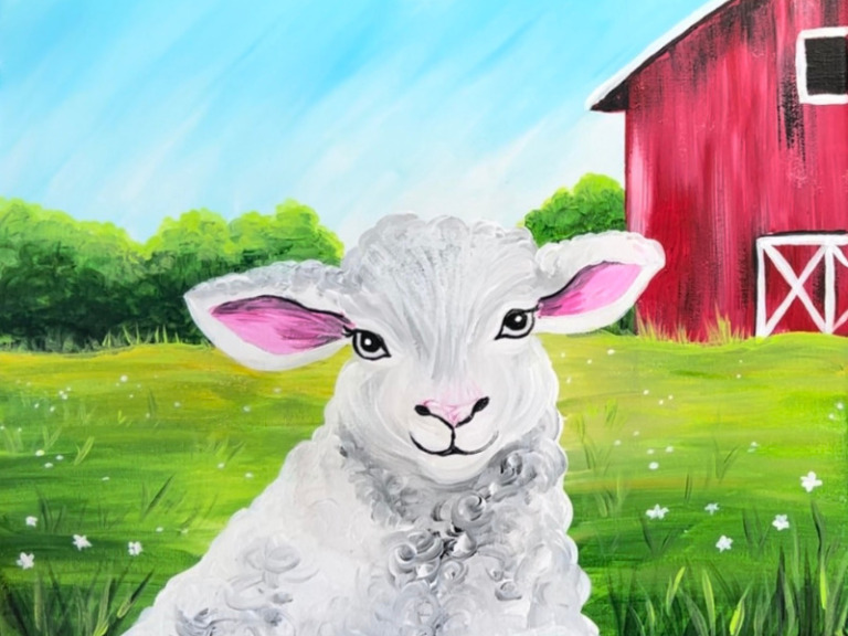"Sheep Painting" - Acrylic Painting Online Tutorial