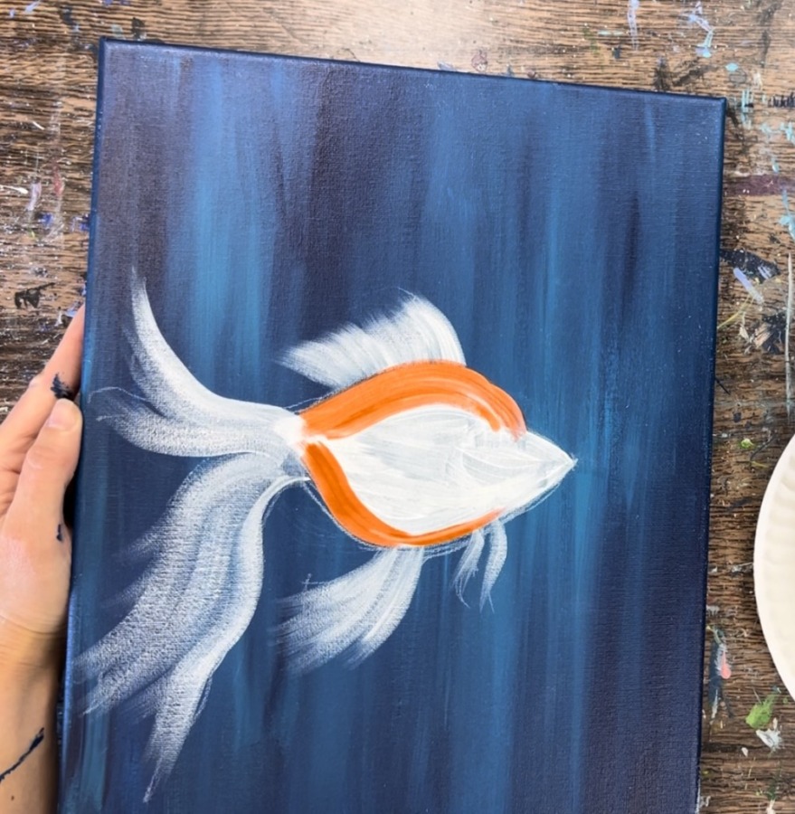 How To Paint A Goldfish - Acrylic Painting Tutorial - Tracie Kiernan ...