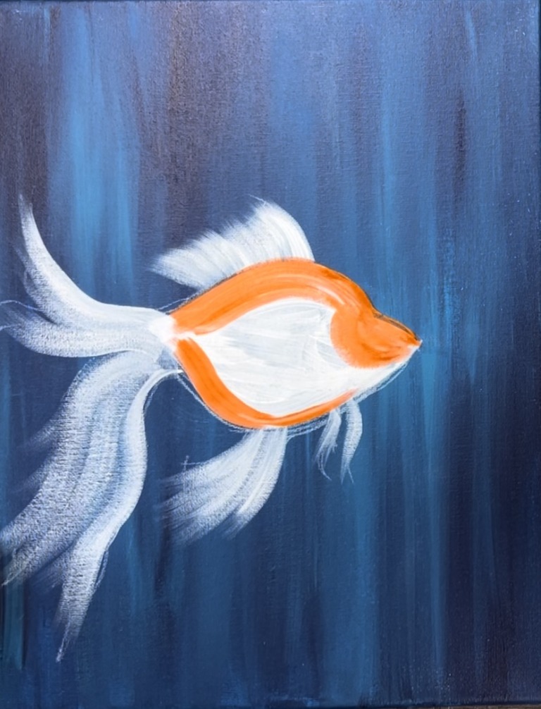 How To Paint A Goldfish - Acrylic Painting Tutorial - Tracie Kiernan ...