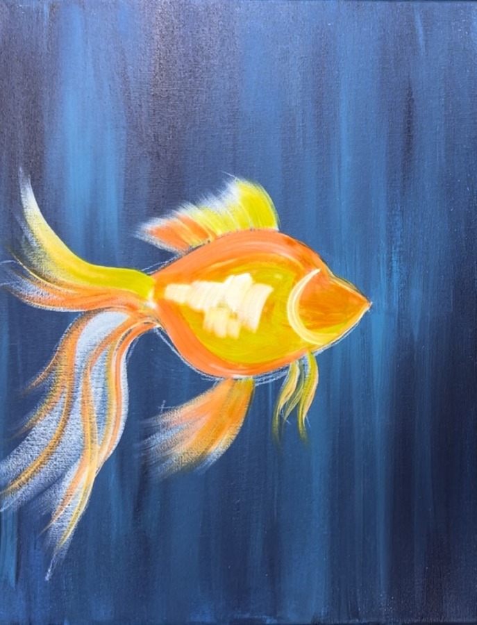 How To Paint A Goldfish - Acrylic Painting Tutorial - Tracie Kiernan ...
