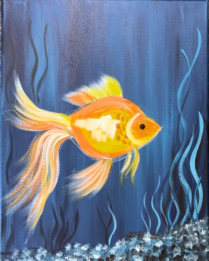How To Paint A Goldfish - Acrylic Painting Tutorial - Tracie Kiernan ...