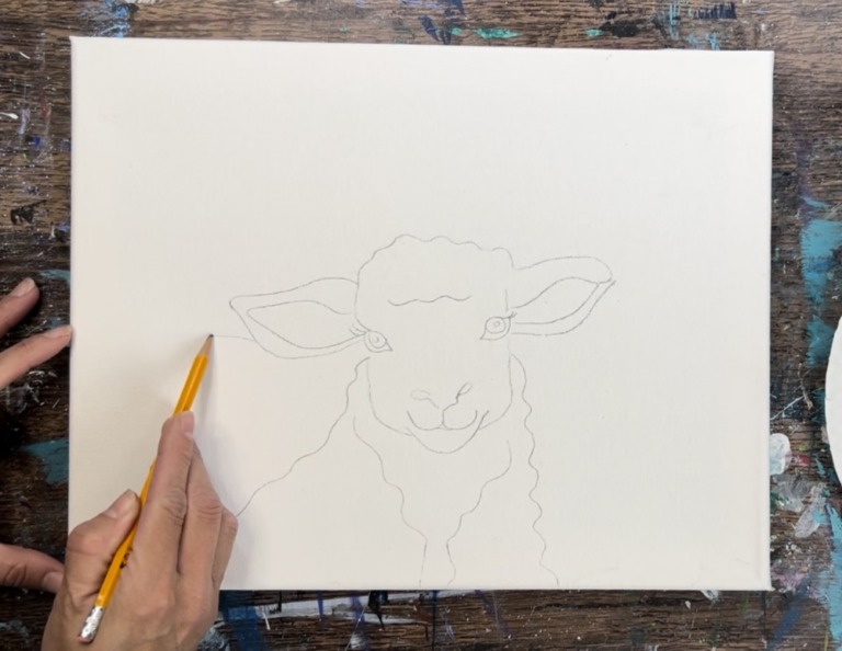 "Sheep Painting" - Acrylic Painting Online Tutorial