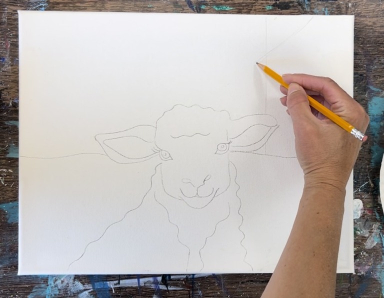 "Sheep Painting" - Acrylic Painting Online Tutorial