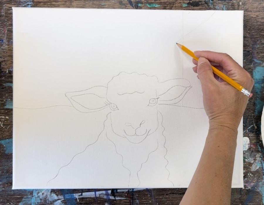 "Sheep Painting" - Acrylic Painting Online Tutorial