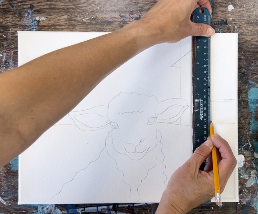 "Sheep Painting" - Acrylic Painting Online Tutorial