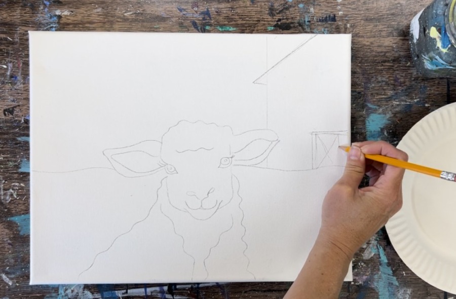 "Sheep Painting" - Acrylic Painting Online Tutorial
