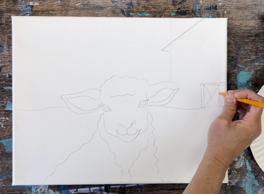 "Sheep Painting" - Acrylic Painting Online Tutorial