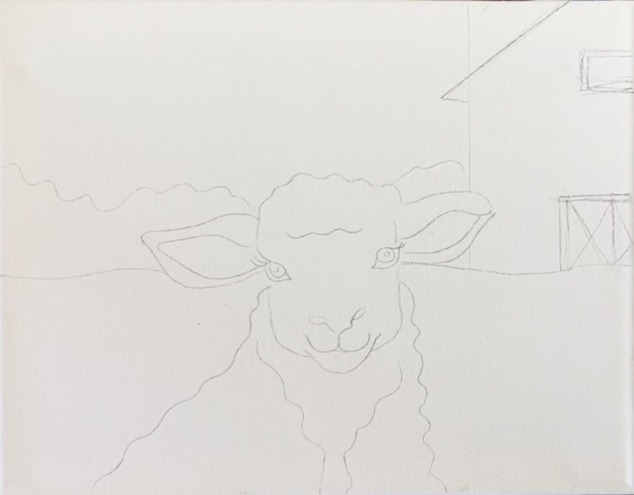 "Sheep Painting" - Acrylic Painting Online Tutorial