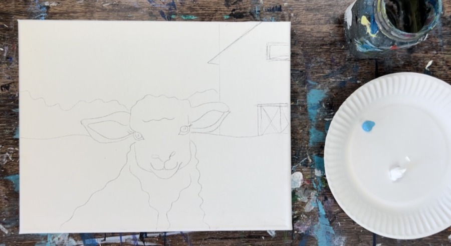 "Sheep Painting" - Acrylic Painting Online Tutorial