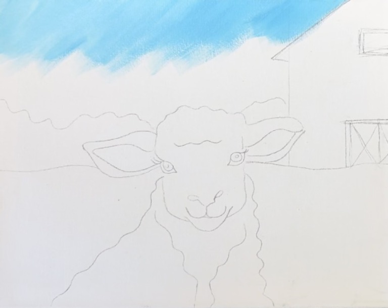 "Sheep Painting" - Acrylic Painting Online Tutorial