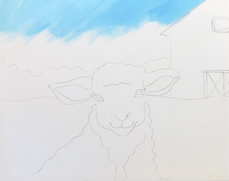 "Sheep Painting" - Acrylic Painting Online Tutorial