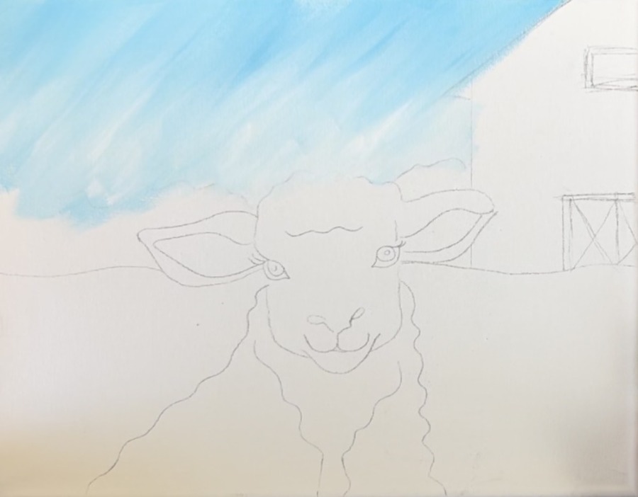 "Sheep Painting" - Acrylic Painting Online Tutorial