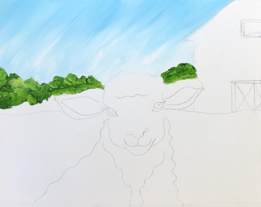 "Sheep Painting" - Acrylic Painting Online Tutorial