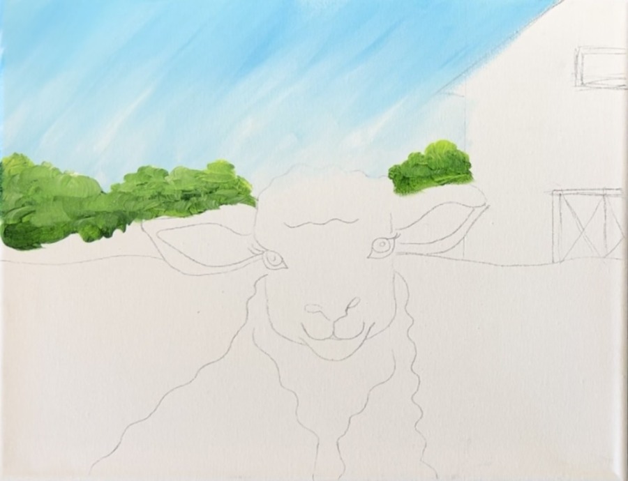 "Sheep Painting" - Acrylic Painting Online Tutorial