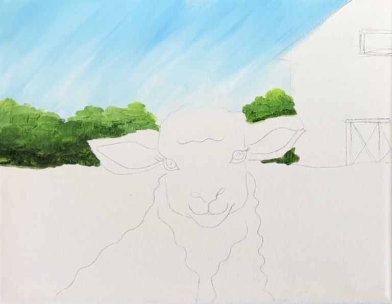 "Sheep Painting" - Acrylic Painting Online Tutorial