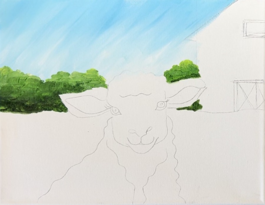 "Sheep Painting" - Acrylic Painting Online Tutorial