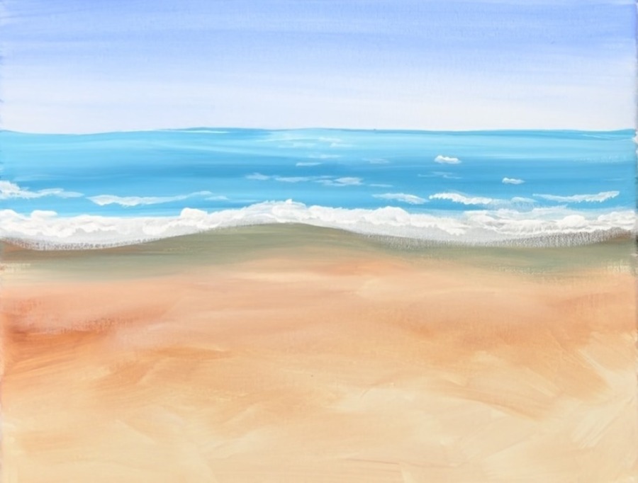 Surfboard Painting - Acrylic Painting Tutorial Online