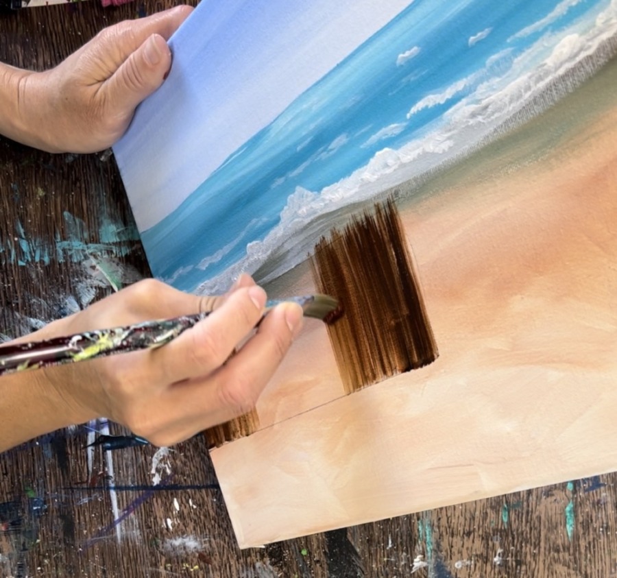 Surfboard Painting - Acrylic Painting Tutorial Online