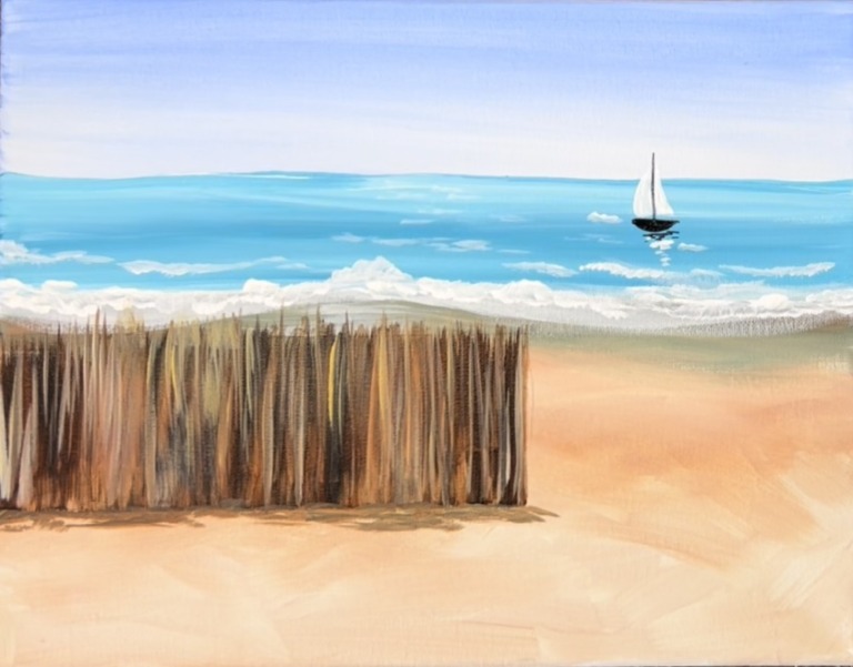 Surfboard Painting - Acrylic Painting Tutorial Online