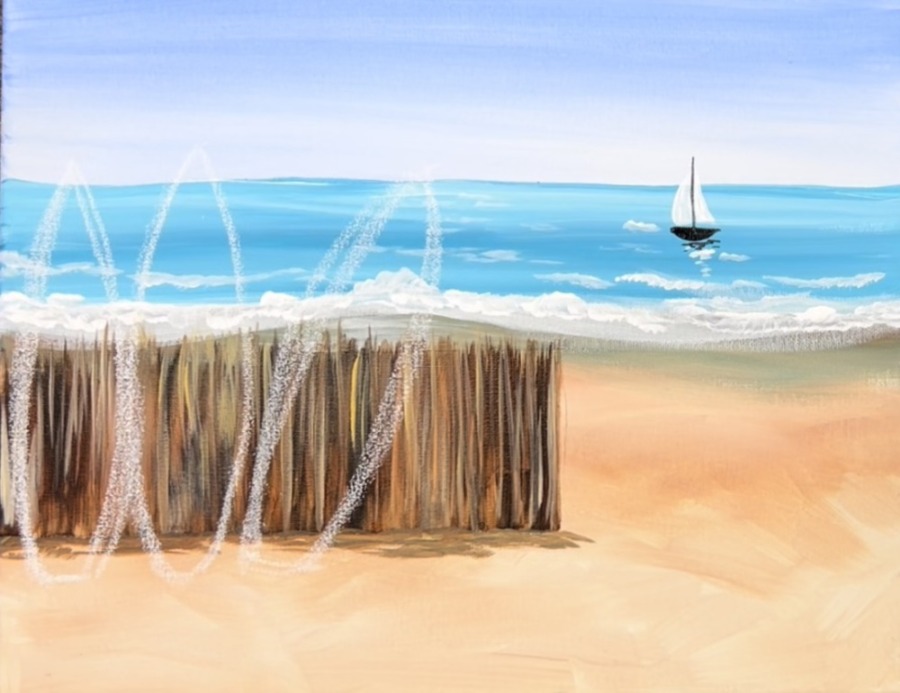 Surfboard Painting - Acrylic Painting Tutorial Online