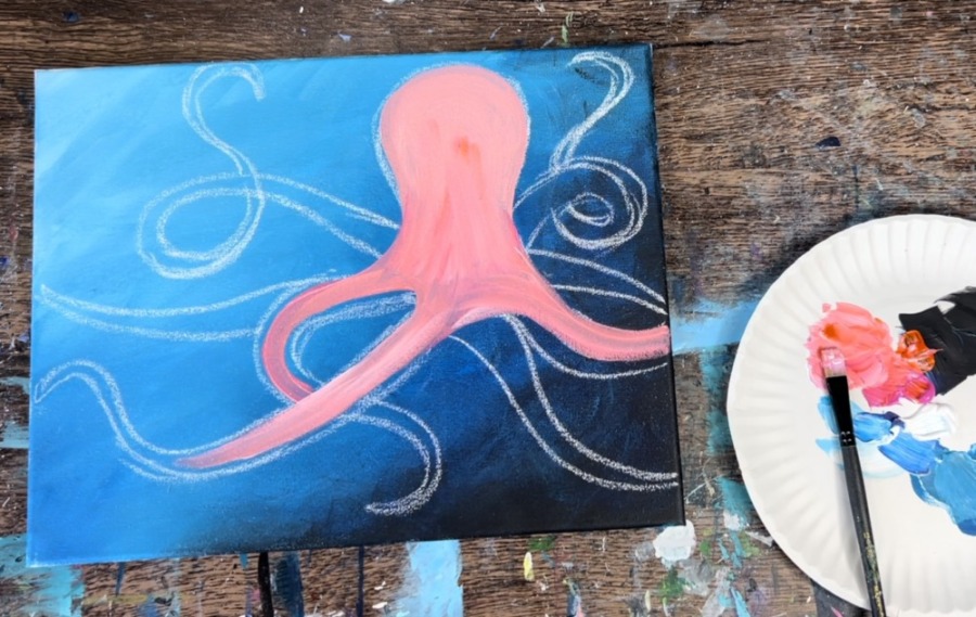 How To Paint An Octopus - Step By Step Painting Tutorial