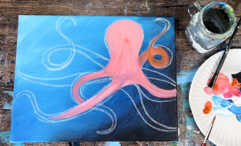 How To Paint An Octopus - Step By Step Painting Tutorial