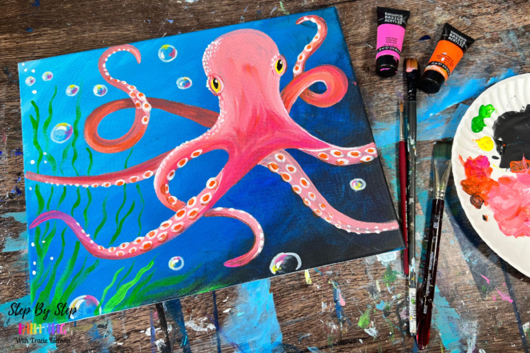 How To Paint An Octopus - Step By Step Painting Tutorial