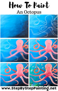 How To Paint An Octopus - Step By Step Painting Tutorial