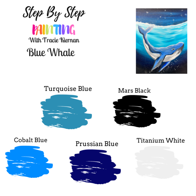 How To Paint A Blue Whale - Step By Step Tutorial - Tracie Kiernan ...
