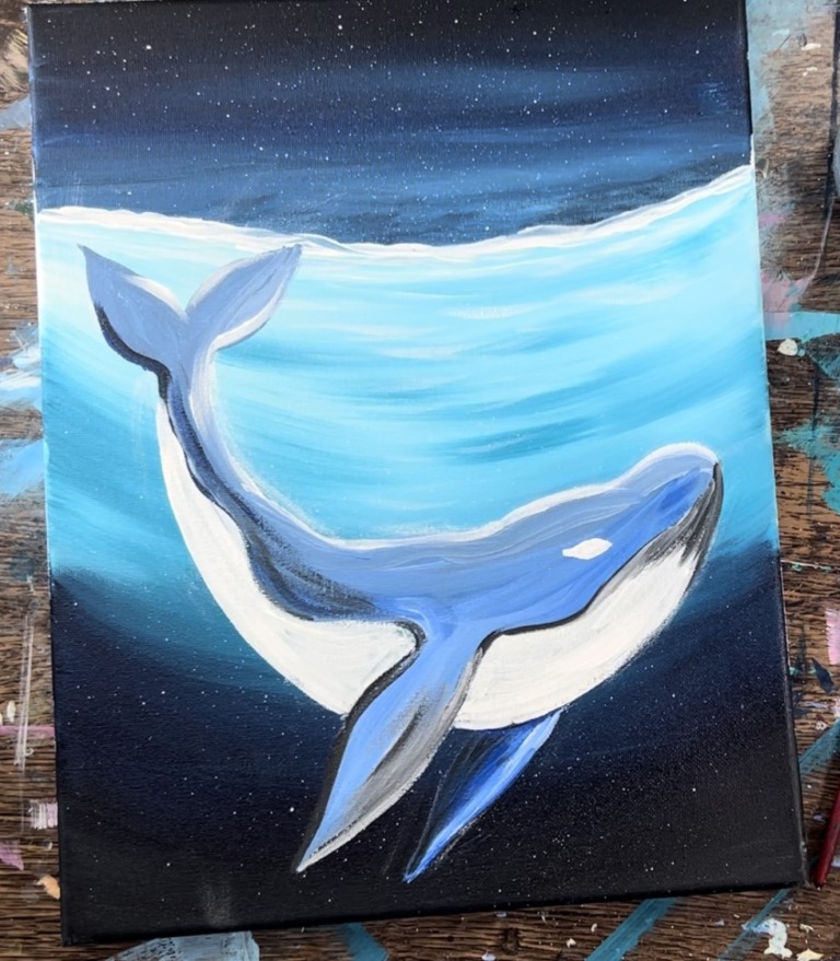 How To Paint A Blue Whale - Step By Step Tutorial - Tracie Kiernan ...