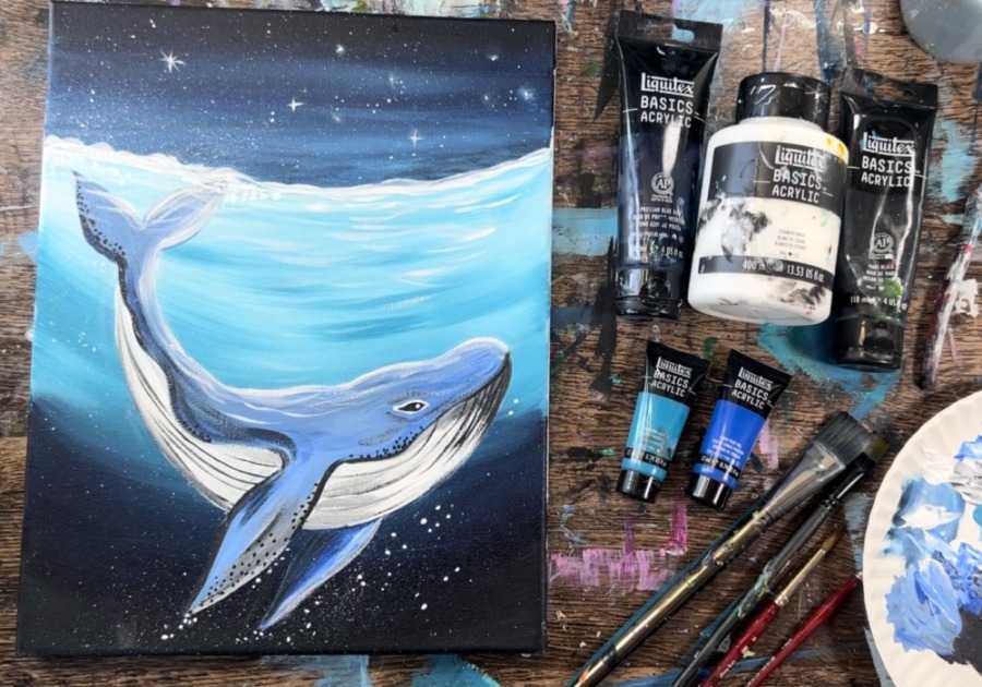 How To Paint A Blue Whale - Step By Step Tutorial - Tracie Kiernan ...