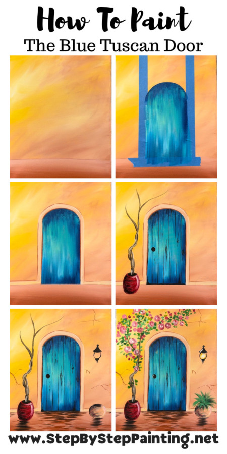 "The Blue Tuscan Door" - Acrylic Painting Tutorial - Tracie Kiernan ...