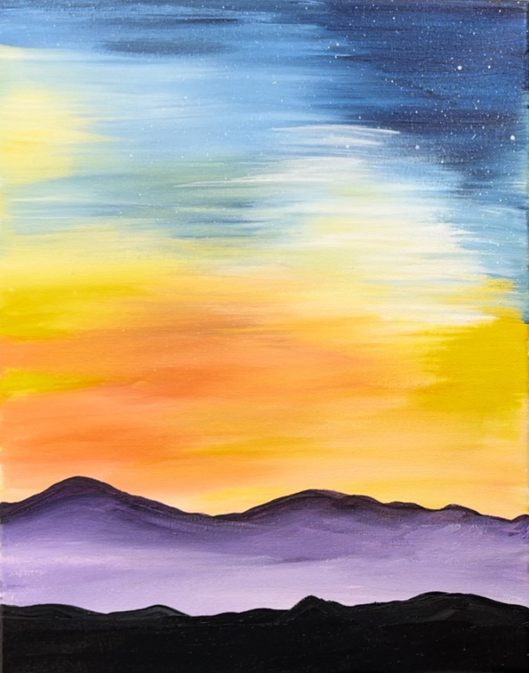 How To Paint "Joshua Trees At Sunset" - Acrylic Painting Tutorial ...