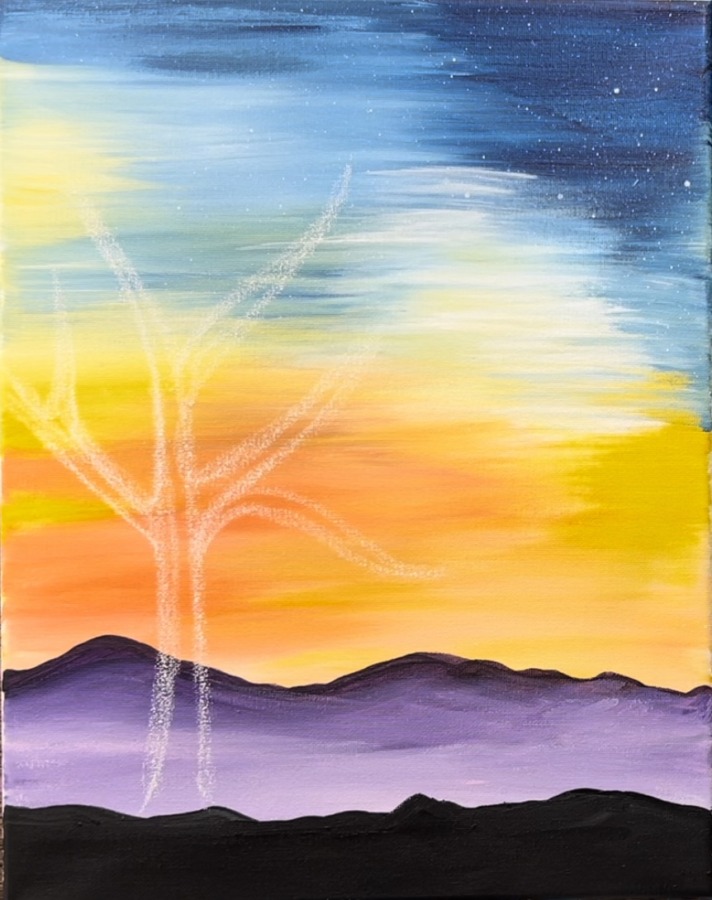 How To Paint "Joshua Trees At Sunset" - Acrylic Painting Tutorial ...