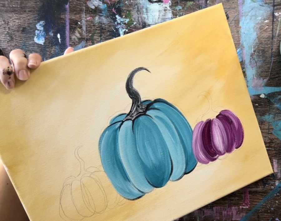Colorful Floral Pumpkins - Acrylic Painting Tutorial - Tracie Kiernan ...