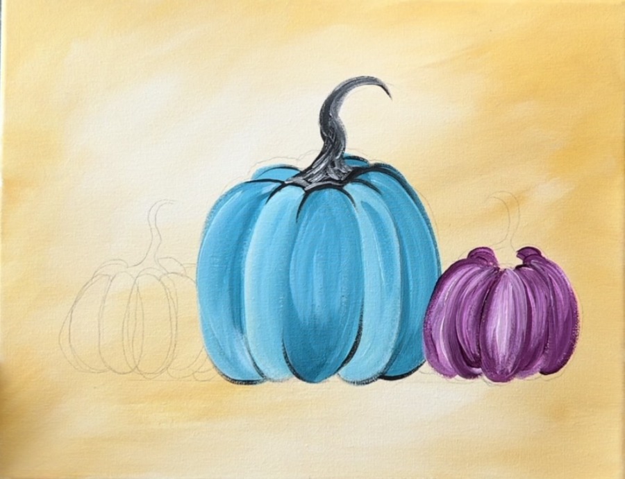 Colorful Floral Pumpkins - Acrylic Painting Tutorial - Tracie Kiernan ...