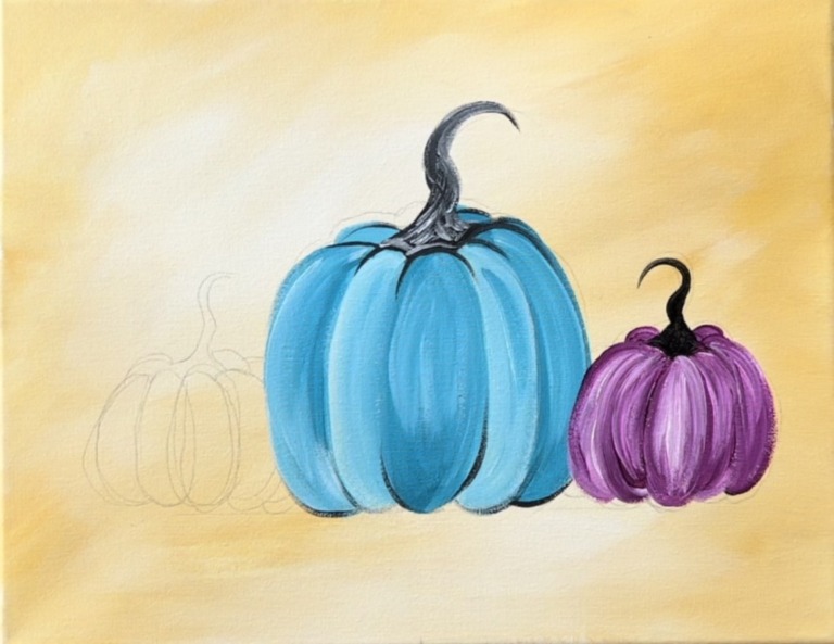 Colorful Floral Pumpkins - Acrylic Painting Tutorial - Tracie Kiernan ...