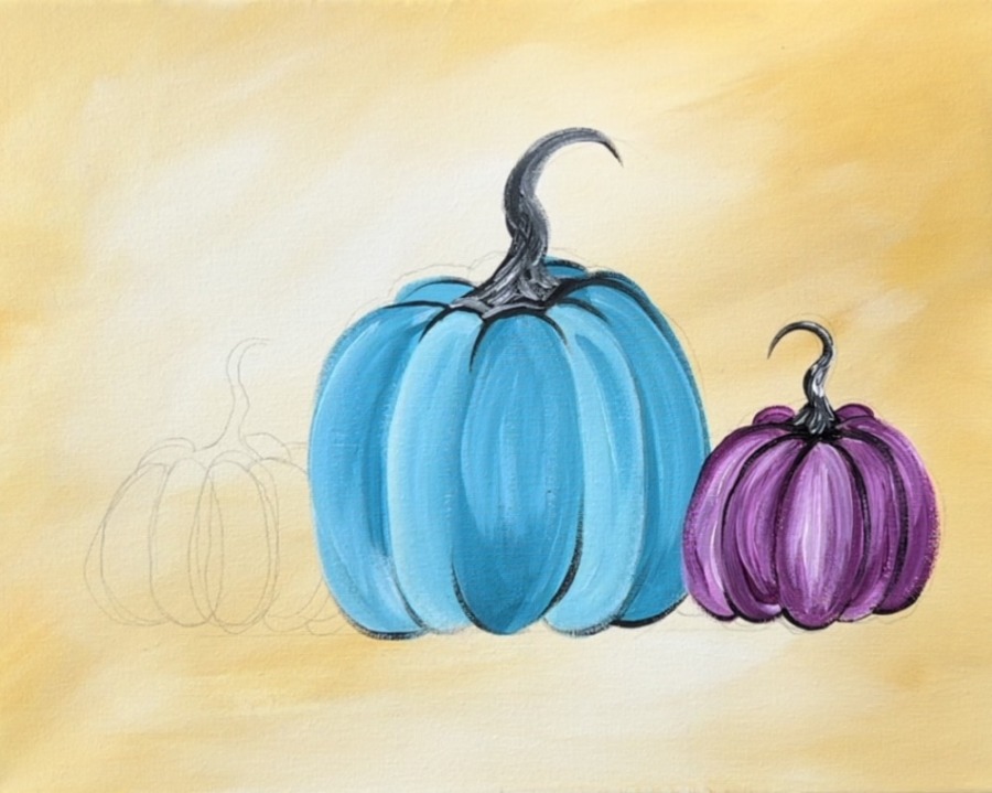 Colorful Floral Pumpkins - Acrylic Painting Tutorial - Tracie Kiernan ...