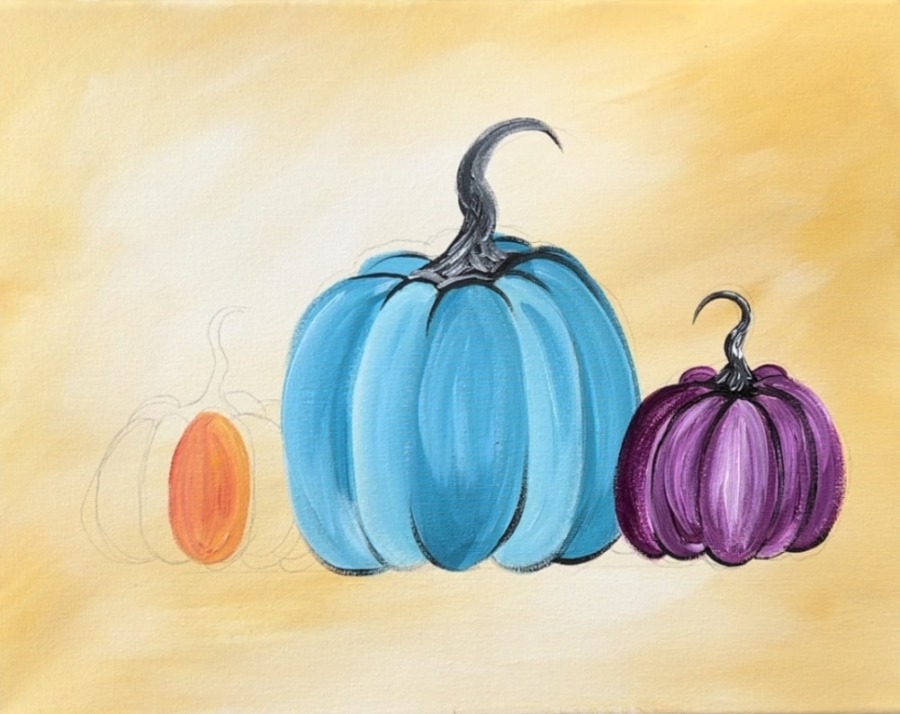 Colorful Floral Pumpkins - Acrylic Painting Tutorial - Tracie Kiernan ...