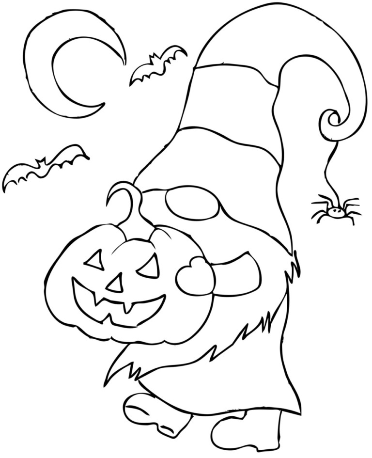 Candy Corn Gnome Traceable - Tracie Kiernan - Step By Step Painting