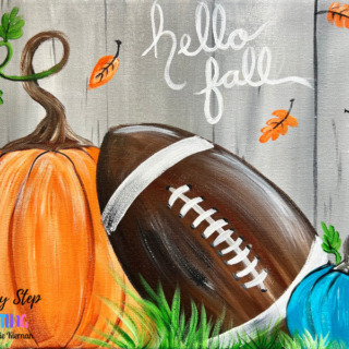"Fall Football" - Acrylic Painting Tutorial - Tracie Kiernan - Step By ...