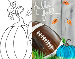 "Fall Football" - Acrylic Painting Tutorial - Tracie Kiernan - Step By ...